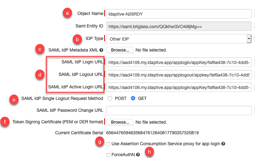 Cyberark Idaptive: Configuring Forcepoint Data Security Cloud | SSE as a SAML SP